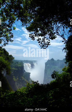 Mosi-Oa-Tunya ('The Smoke That Thunders') waterfall aka Victoria Falls ...
