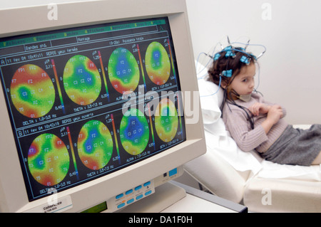 EEG EXAMINATION OF A CHILD Stock Photo - Alamy