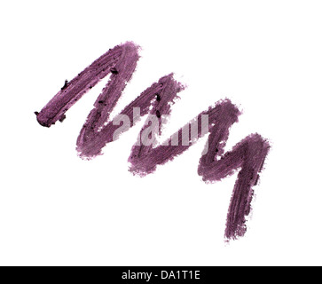 purple eyeliner squiggle cut out onto a white background Stock Photo ...