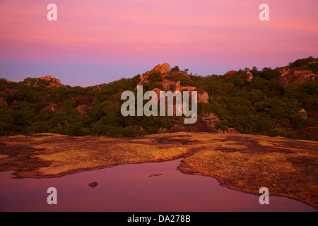 Unusual rock formations, Big Cave Camp, Matopos Hills, near Bulawayo ...