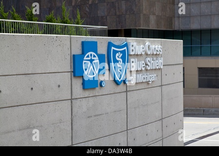 The Blue Cross Blue Shield of Michigan headquarters is seen on Friday ...