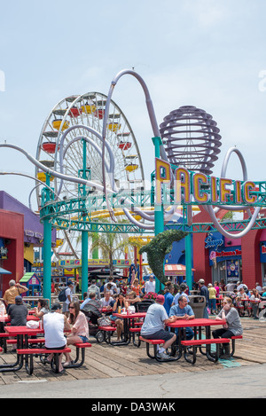 Rides on Santa Monica Pier, California Stock Photo - Alamy