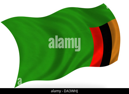 Isolated Zambia Flag Stock Photo - Alamy