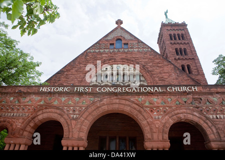 Historic First Congregational Church is seen in Detroit (Mi Stock Photo ...