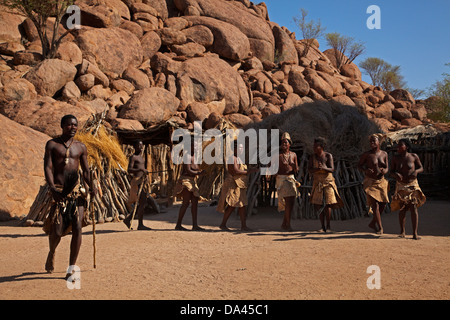 Dance of the native people, Damara Living Museum, near Twyfelfontein ...