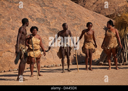 Dance of the native people, Damara Living Museum, near Twyfelfontein ...