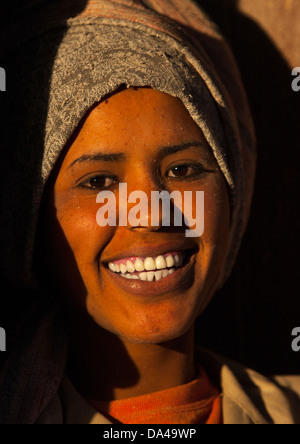 Eritrea, Asmara, close-up portrait of an African school girl smiling ...