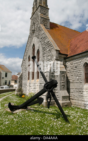 Avalanche anchor St Andrews church Southwell Isle of Portland Dorset ...