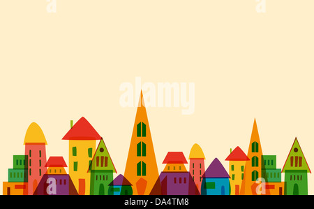 Multicolored transparent town. EPS10 file version. This illustration ...