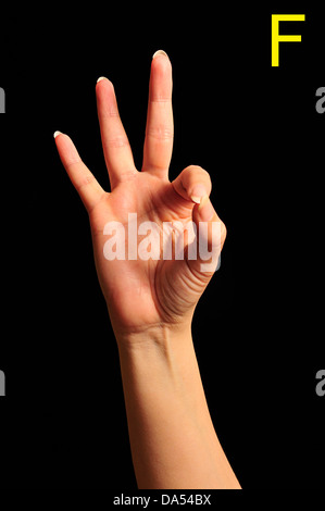 ASL alphabet of signs for deaf, letter I Stock Photo - Alamy