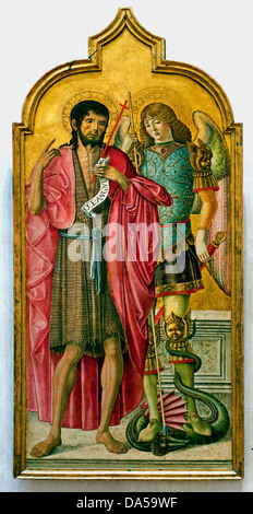 Saint John the Baptist and Saint Michael-Benvenuto di Giovanni Stock ...