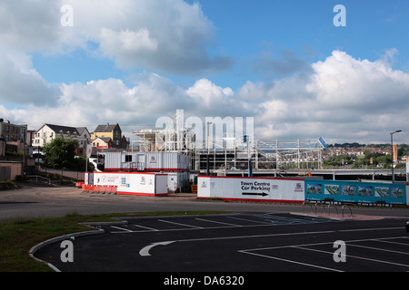 View of construction site for new Morrisons store in Bargoed Stock ...