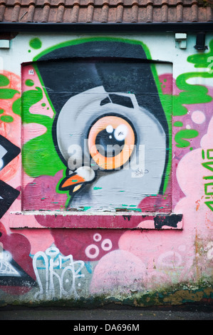 Street Art Graffiti Mural Leeds UK Stock Photo - Alamy