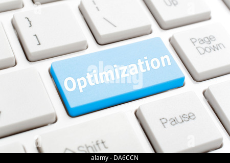 Orange Optimization Button on Computer Keyboard. Business Concept Stock ...