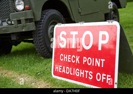 stop checkpoint headlights off sign county down northern ireland uk ...