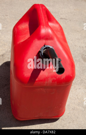 A red five gallon fuel jug Stock Photo - Alamy