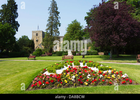 Coates Green, Ponteland , Northumberland, with the church of St Mary ...