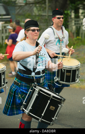 Drummers marching band July 4th parade Pacific Palisades CA.tif Stock ...