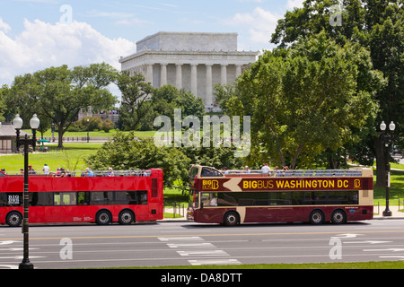 Open top tour bus - Washington, DC USA Stock Photo - Alamy