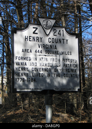 HENRY COUNTY Area 444 Square Miles Formed in 1776 from Pittsylvania ...