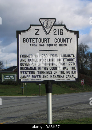 BOTETOURT COUNTY Area 548 Square Miles Stock Photo - Alamy