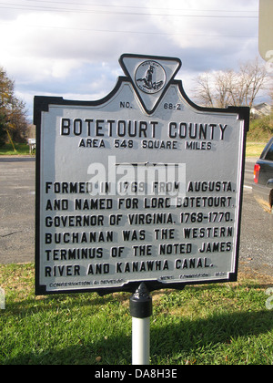 BOTETOURT COUNTY Area 548 Square Miles Stock Photo - Alamy