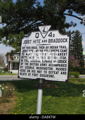 Defeat and death of General Edward Braddock in North America during the ...