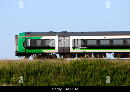 London Midland train, side view Stock Photo - Alamy