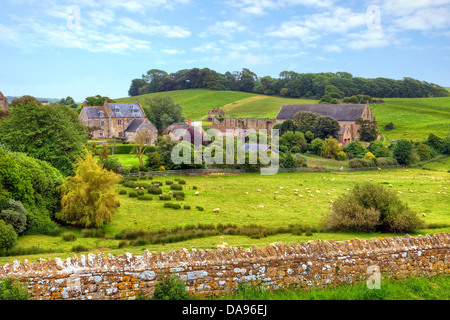 Abbotsbury Abbey barn Dorset Stock Photo - Alamy