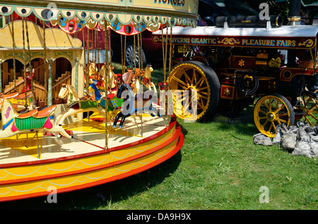 A large model of fairground gallopers (roundabout) displayed at model ...