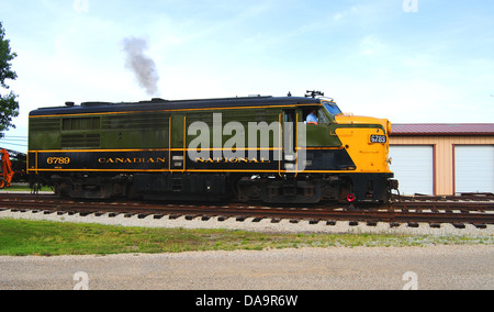 Restored Canadian National Steam Locomotive 6015 On Display in Jasper ...