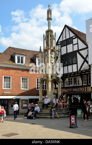 Buttercross Monument on Winchester High Street - Hampshire UK Stock ...