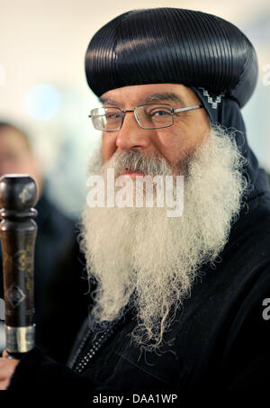 The Bishop of the Coptic Chruch in Germany, Anba Damian, speaks at a ...