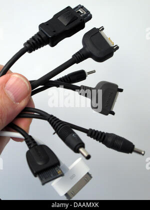 Various mobile phone chargers pictured in Berlin, Germany, 08 February ...