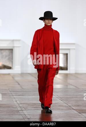 A model wears a creation as part of the Dior Homme Spring Summer 2027 ...