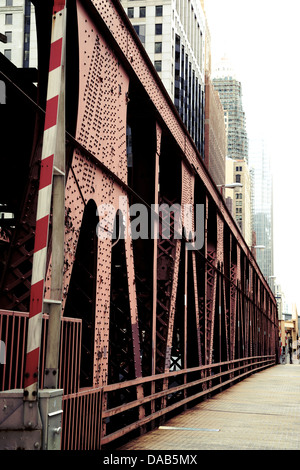 Subway tracks of the loop line in Chicago, USA Stock Photo - Alamy
