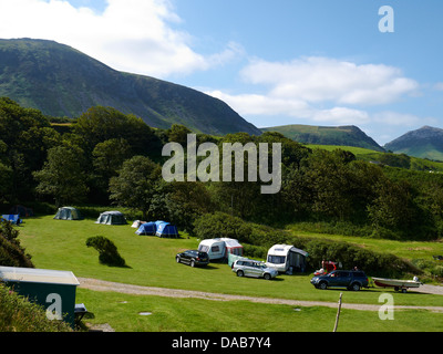 Aberafon camp site near Caernarfon on the seaside in North Wales UK ...