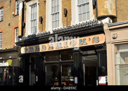 Frederick's restaurant and bar, Camden Passage, London Borough of ...
