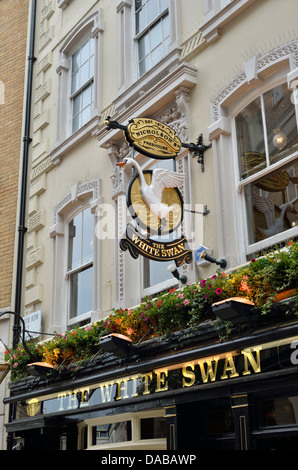 The White Swan pub in New Row, Covent Garden, London, UK Stock Photo ...