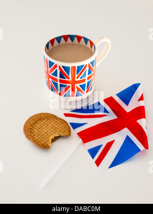 Tea in British flag mug Stock Photo - Alamy
