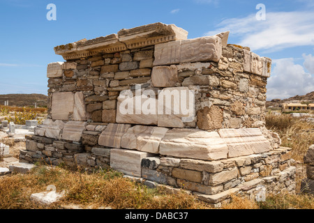Poros Temple, Delos Archaeological Site, Delos, near Mykonos, Greece ...
