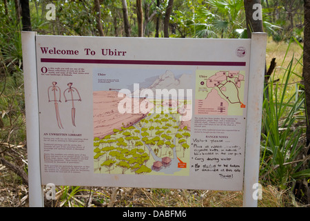 Welcome to Ubirr art site information board, Kakadu National Park Northern Territory,Australia ...