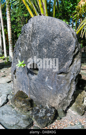 Stone money, Yap Island, Caroline Islands, Micronesia Stock Photo - Alamy