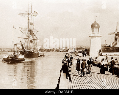 Pier and harbour, Littlehampton, early 1900s Stock Photo - Alamy