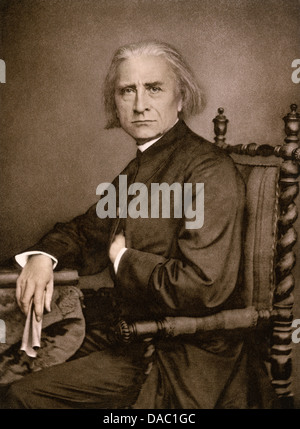 Franz Liszt. Portrait of the Hungarian pianist and composer, Franz ...
