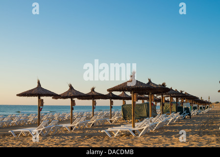 Idyllic Carabassi beach on sunny Costa Blanca, Alicante, Spain Stock ...