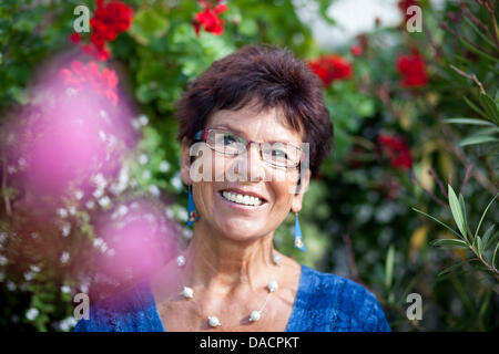 Germany's first lotto fairy, Elvira Hahn, poses in Erzhausen, Germany ...