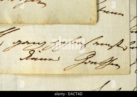 Johann Wolfgang von Goethe 's handwritten manuscript of Turmerlied in ...
