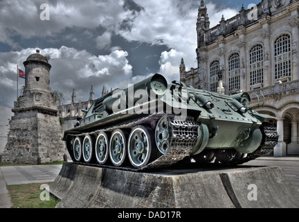 Havana Cuba Revolution Museum tank from wars in front of museum Stock ...