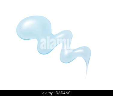blue turquoise cream gel cut out onto a white background Stock Photo ...